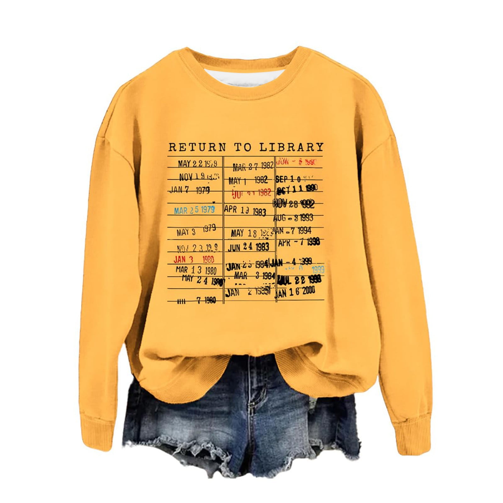 Click here for Aocisk Library Book Lover Graphic Crewneck Reader... prices