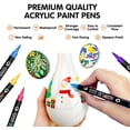 Dual Tip Acrylic Paint Pen Marker, Double-Sided Two-Color Pens for ...