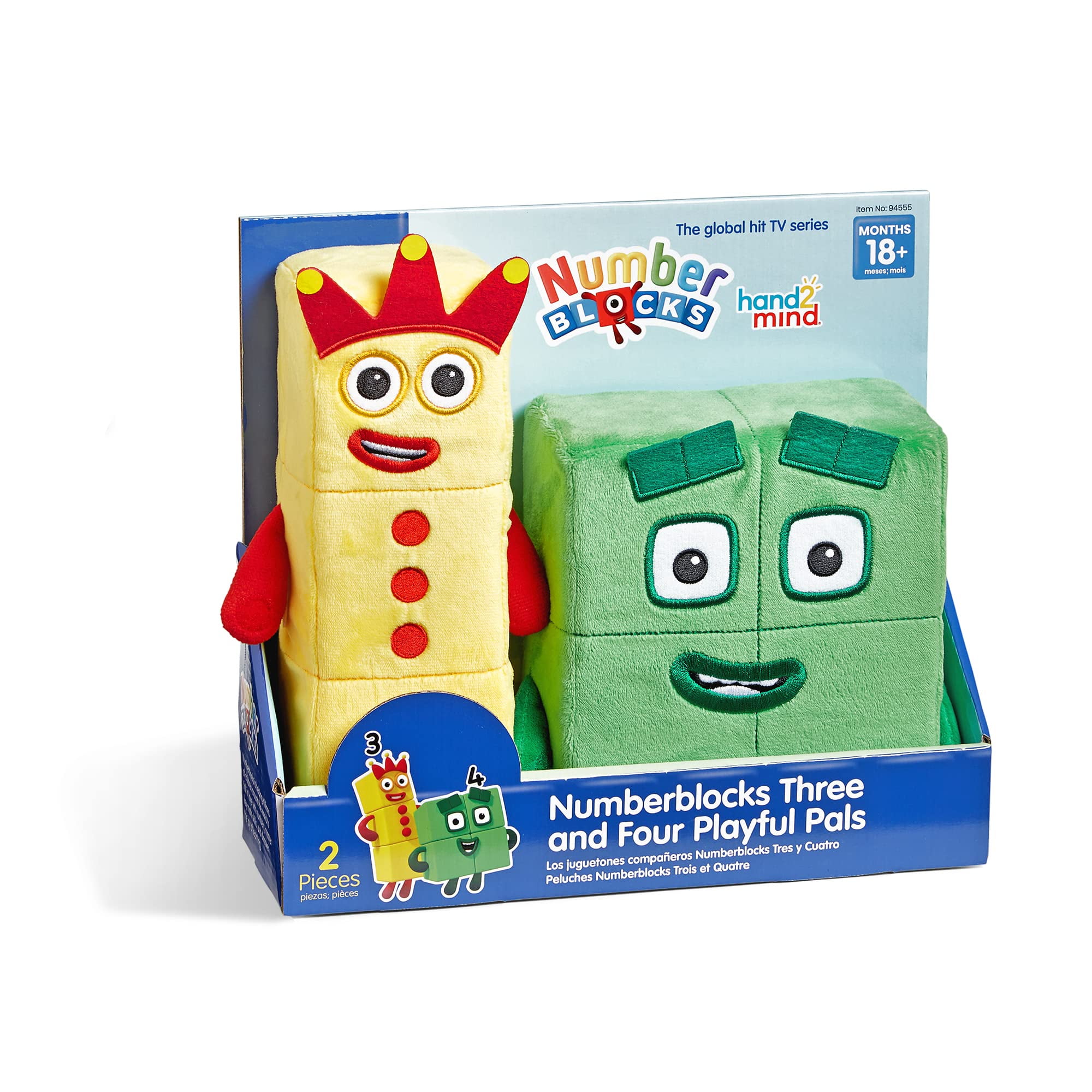 Peluche hand2mind Numberblocks 3 y 4 para niños hand2mind NA | Walmart ...