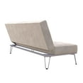 Novogratz Elle Futon, Convertible Sofa Bed and Couch, Gray Velvet ...