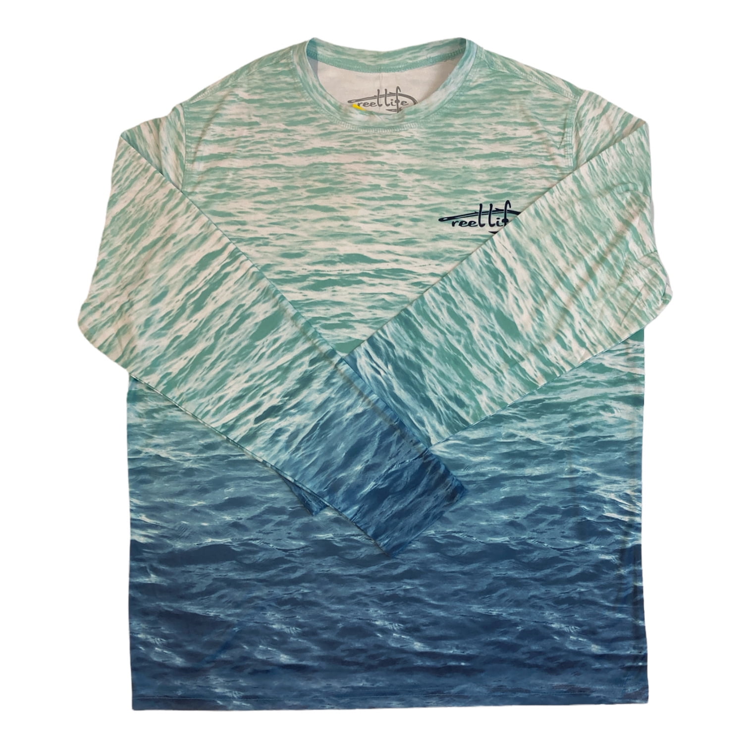 Reel Life Men's Sun Defender Lightweight Long Sleeve UV T-Shirt (Real ...