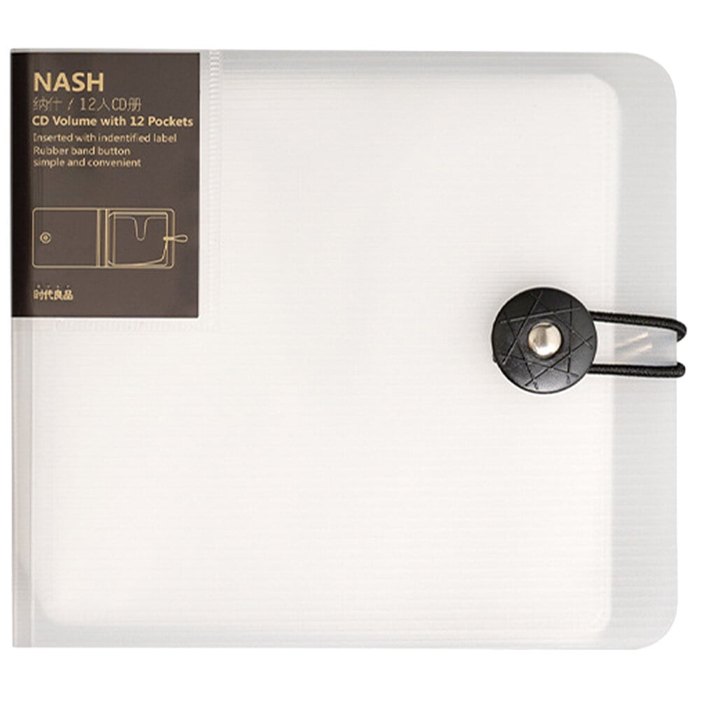 CD Case Binder 12-Capacity CD Storage Book CD Storage Container CD ...
