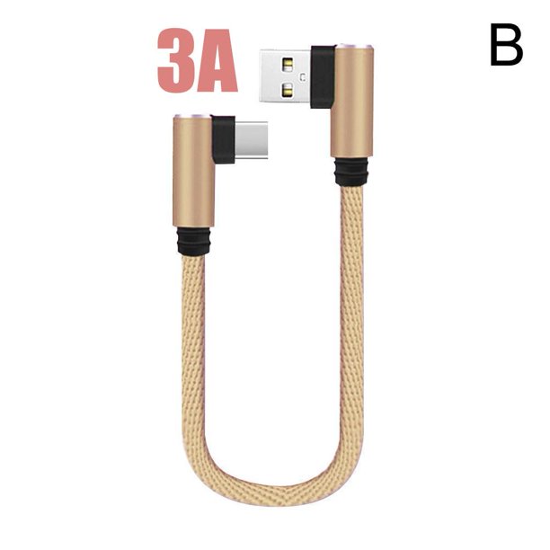 25cm USB To Type C Short Charging Cable Elbow 90 Degree USB C Micro USB ...
