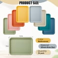 24 Pcs Plastic Fast Food Trays Bulk Colorful Restaurant Serving Trays ...
