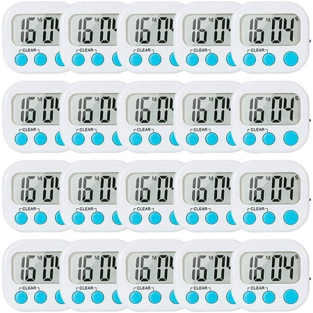 20 Pack Kitchen Timer Digital Timers for Cooking Loud Alarm Magnetic ...