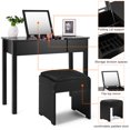 CostwaySmall Space Vanity Dressing Table Furniture Set with Stool ...