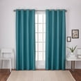 Exclusive Home Curtains 2 Pack London Textured Linen Thermal Grommet