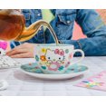 Sanrio Hello Kitty Floral Bone China Teacup and Saucer Set | Holds 7 ...