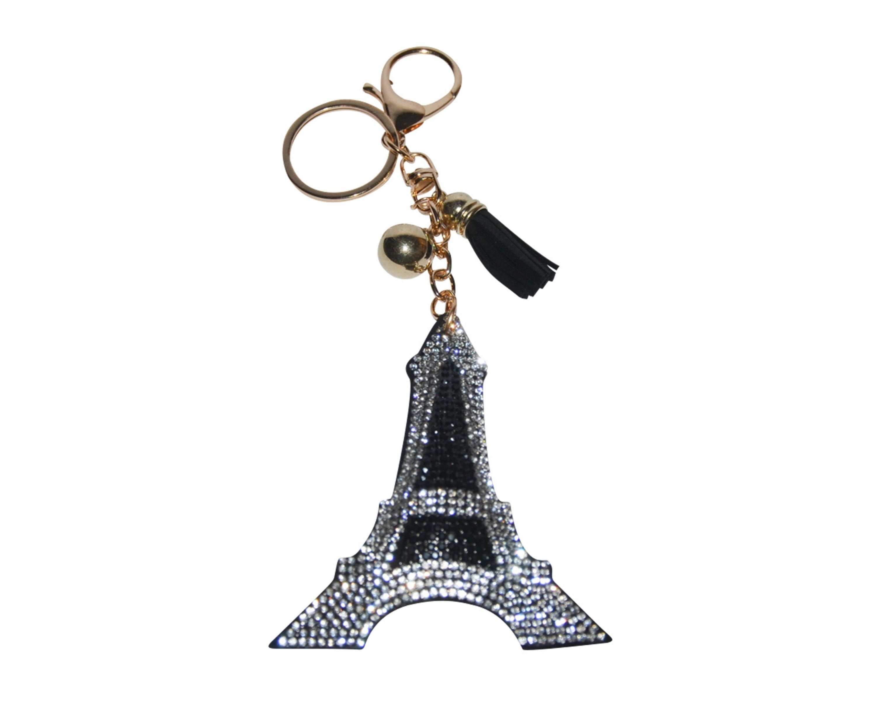 Eiffel Tower Keychain Rhinestone Bling Backpack Charms Crystal Bag ...