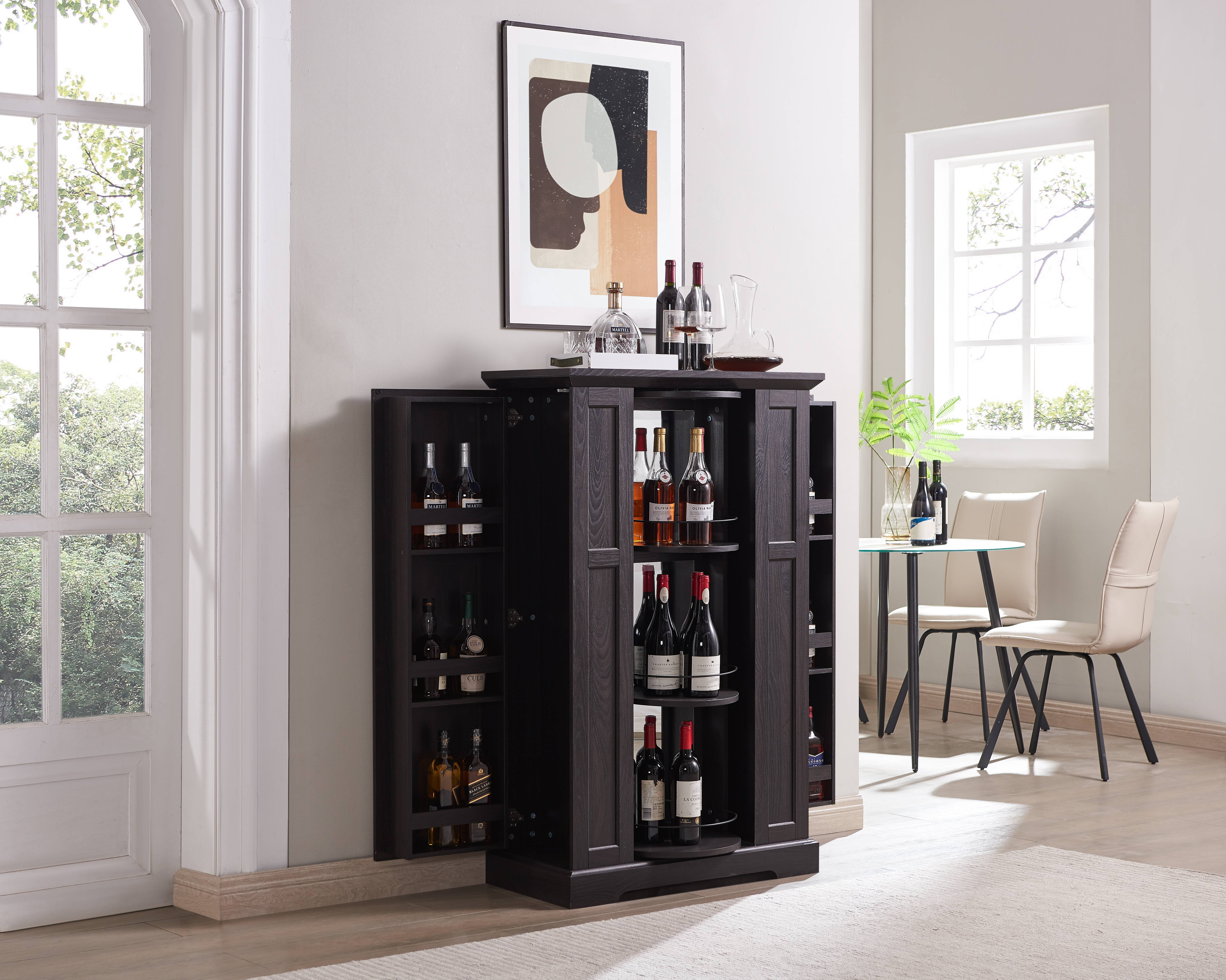 Gramercy Way Home Accent Bar Cabinet Walnut - Walmart.com