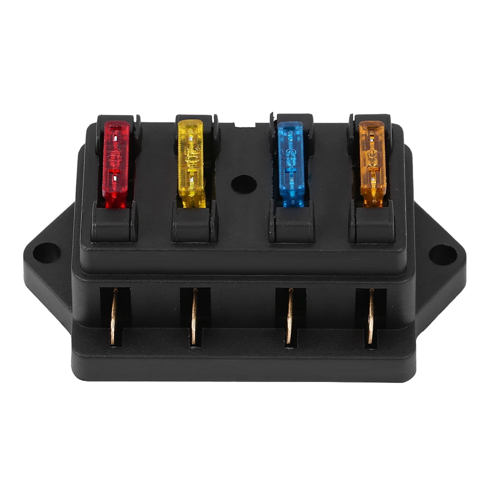 Kritne 12 24V Car 4 Way Circuit Standard Blade Fuse Box Block Holder Kritne 12 24V Car 4 Way Circuit Standard Blade Fuse Box Block Holder