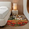 4ft Round Rug Country Farm Area Rugs for Living Room Bedroom Washable ...