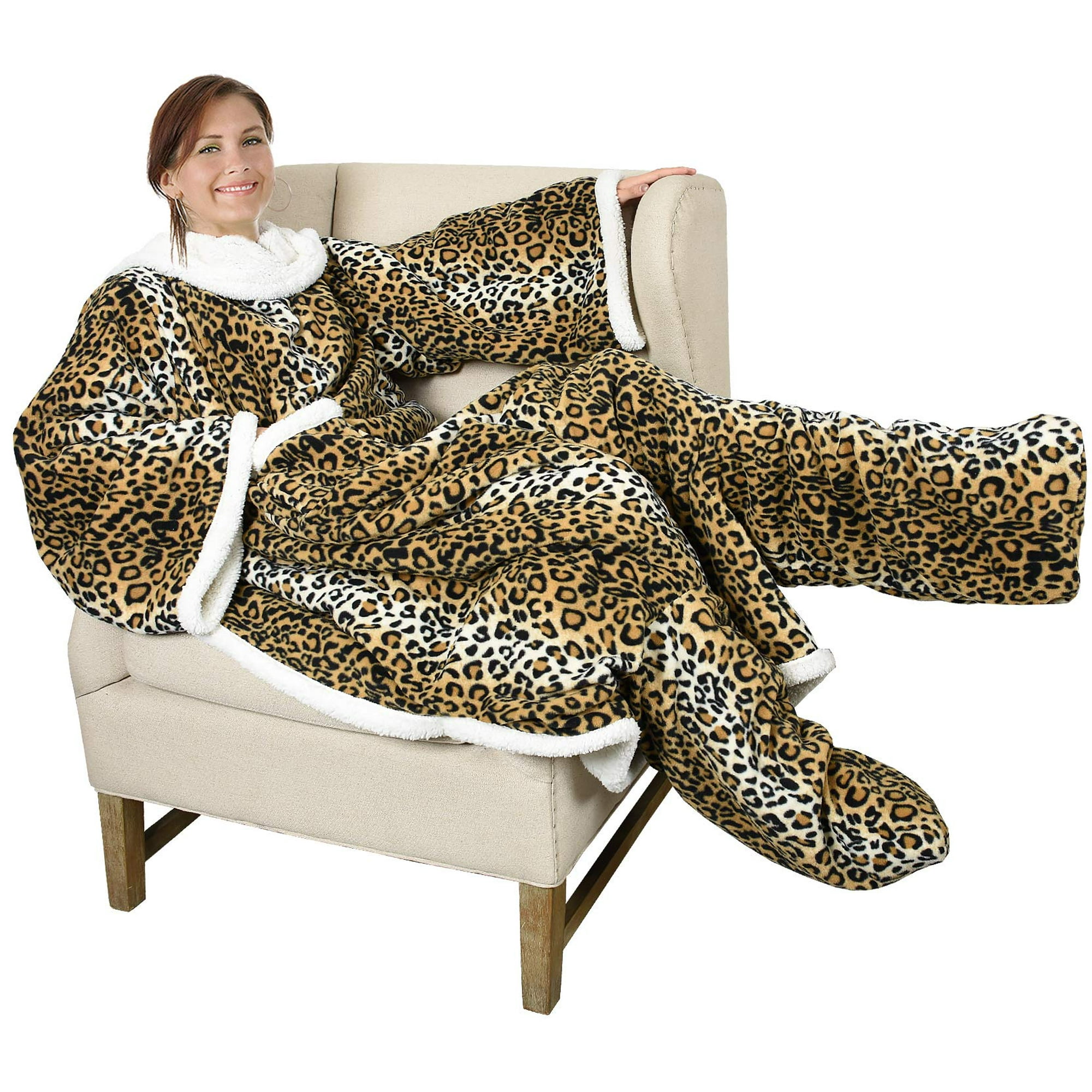 Click here for Catalonia Sherpa Wearable Blanket With Sleeves & F... prices