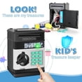 Piggy Bank for Kids, Electronic Cash Coin Money Saving Box, Money Bank ...