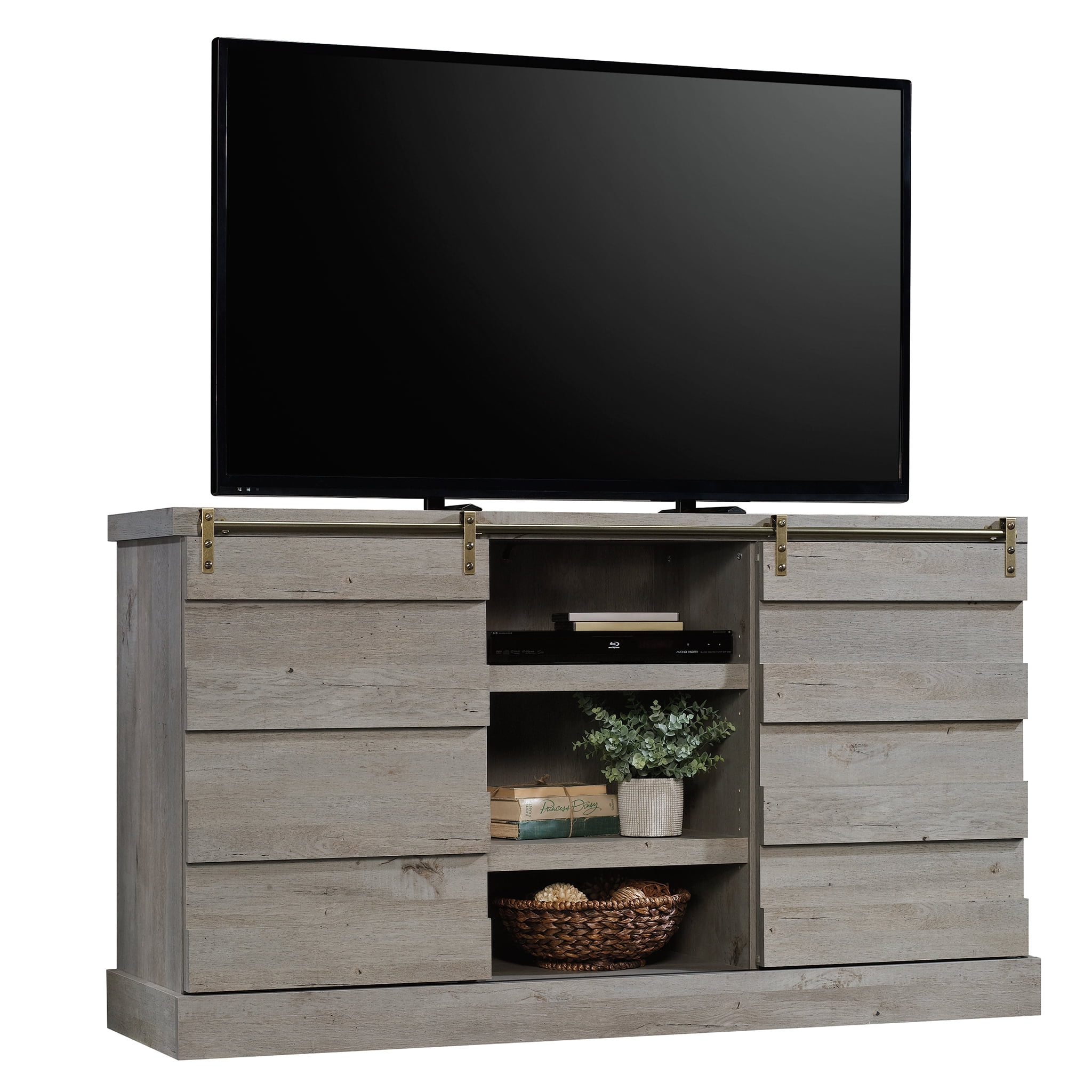 Sauder Cannery Bridge TV Stand, for TVs up to 60", Mystic Oak Finish ...