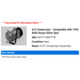 A/C Compressor - Compatible with 1990 Rolls-Royce Silver Spur - Walmart.com
