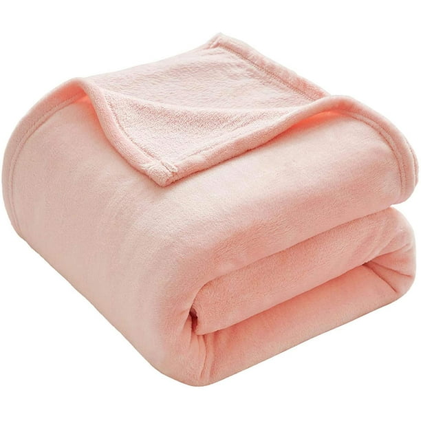 Fleece Blanket King Size - 108x90 Inch Pink Soft Cozy Bed Blankets ...