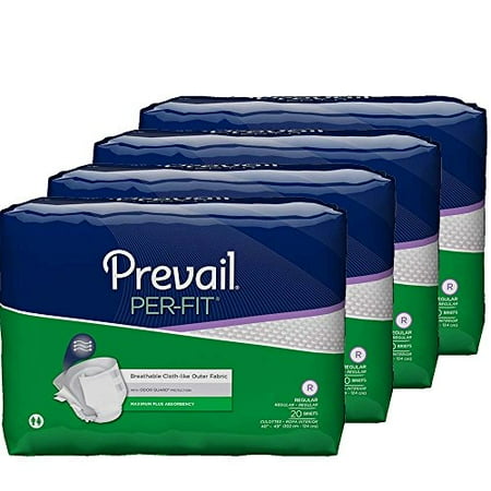 Prevail Per-Fit Maximum Absorbency Incontinence Briefs Regular 20 Count ...