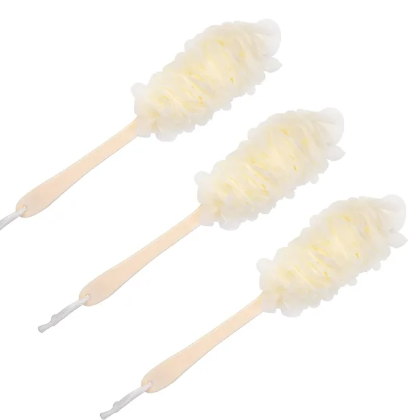 TRIANU 3 Pack Bath Sponge with Handle, Shower Loofah Brush, Back ...