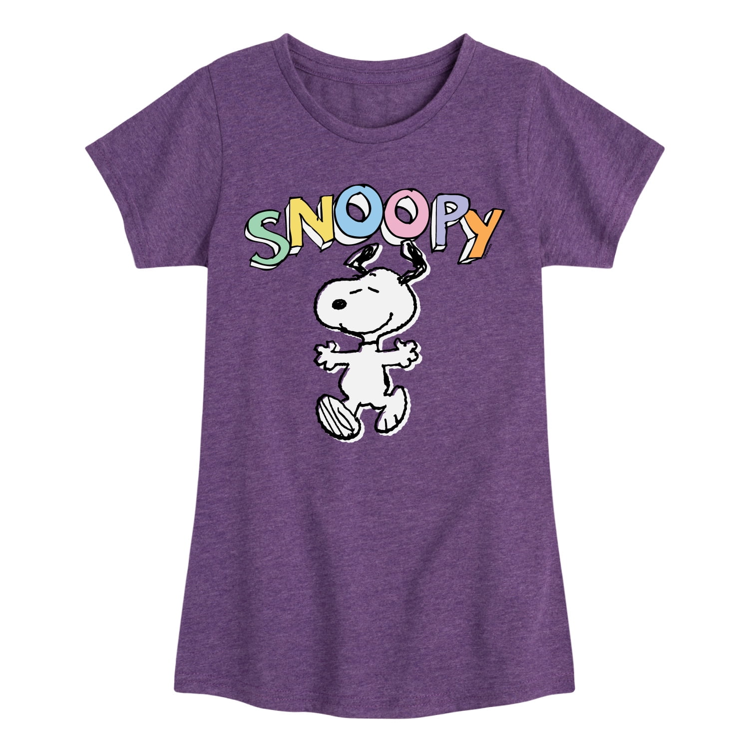 Peanuts - Snoopy Sketchy - Youth Girls Short Sleeve Tee - Walmart.com