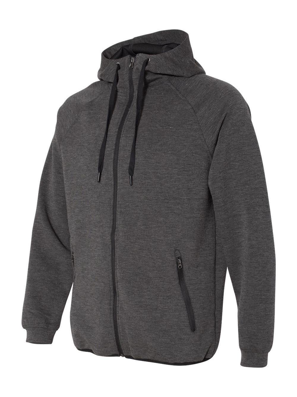 Heat Last Fleece Tech Hooded Full-Zip Sweatshirt - Walmart.com