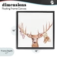 Stupell Industries Baby Girl Deer Antlers Black Framed Floater Canvas ...