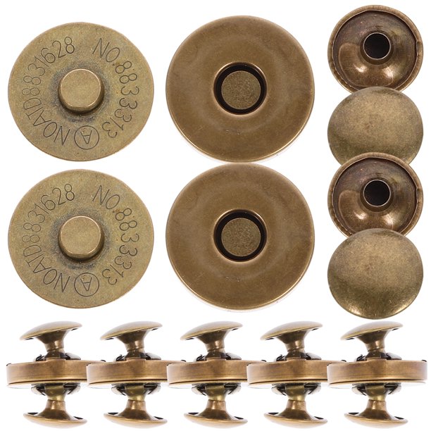 20Pcs Round Magnetic Snaps Magnetic Buttons Replacement Buttons DIY ...
