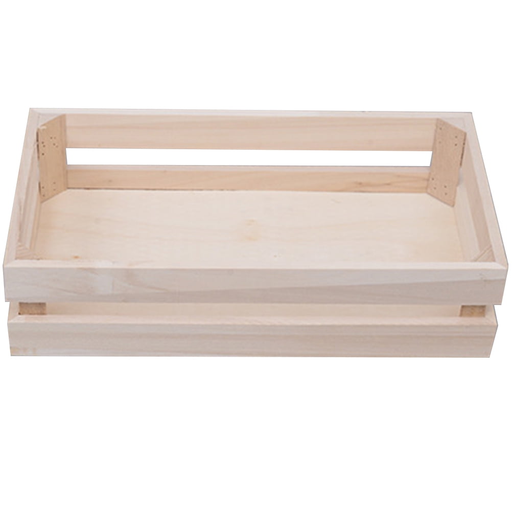 Shisuyan Wooden Toy Storage Basket Multi-Functional Organizing Basket Home Small Object Basket 22.5x15cm