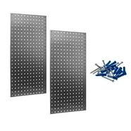 48 In. W x 96 In. H x 1/4 In. D Black ABS Pegboard with 9/32 In. Hole Size and 1 In. O.C. Hole ...
