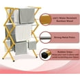 Morvat Bamboo Adjustable Laundry Drying Rack with Steel Bars, 23FT ...