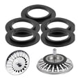 Leak Proof Sink Rubber Seal Sink Drain Strainer & Stopper Gasket Pads ...