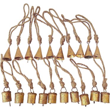 PTOOTP 8Pcs Golden Metal Cheering Cow Hand Bells for DIY Crafts and ...
