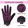 HANDLANDY Women's Utility Work Gloves, Anti-Slip Silicone Grip, Touch ...