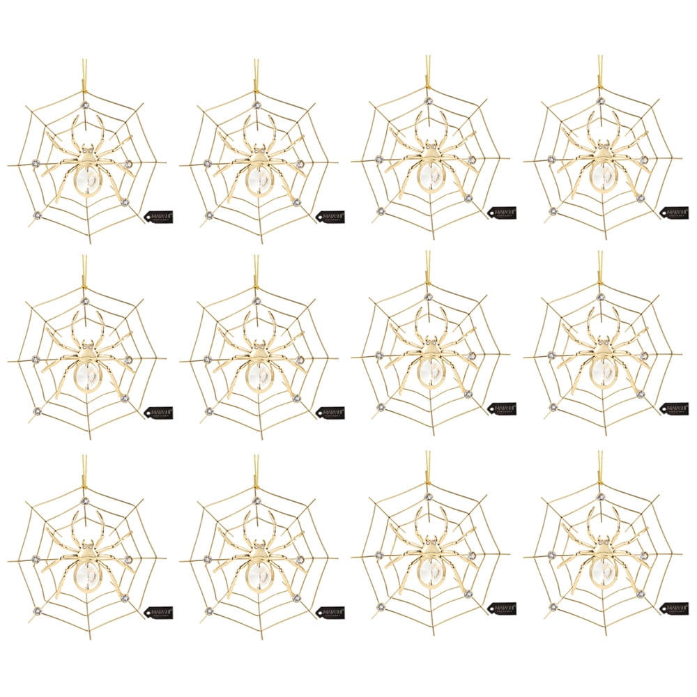 Matashi 24K Gold Plated Crystal Studded Lucky Spider Hanging Ornaments ...