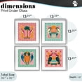 Stupell Industries Patterned Twin Bird Symmetry 4 Piece Gray Framed ...