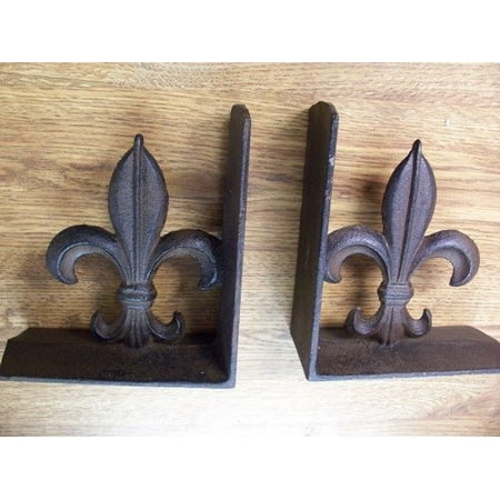 Fleur de Lis Heavy Cast Iron Bookends - Walmart.com