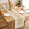 Beige Gradient Squares Table Runner 13x48 Inch Softness Layers Zen ...
