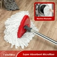 TidyBliss Mop Heads Replacements 2 Pack with Triangle Base for ...