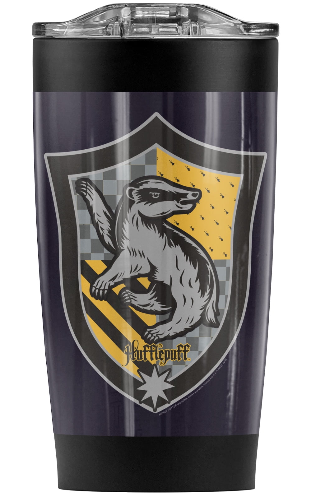 Harry Potter Hufflepuff Shield Crest Stainless Steel Tumbler 20 oz ...