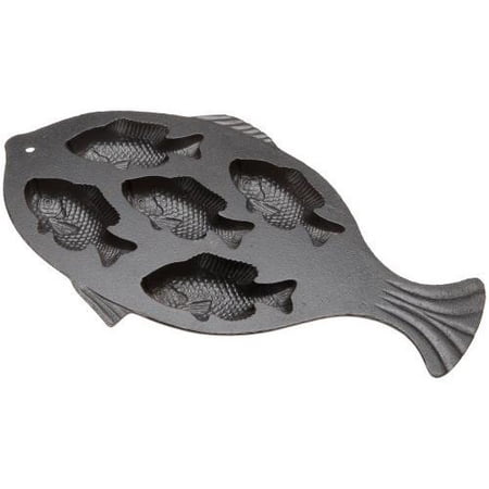 Cornbread Pan - Pre-Seasoned Fish Impression Cast Iron 16-1/4 x 9-1/2 ...