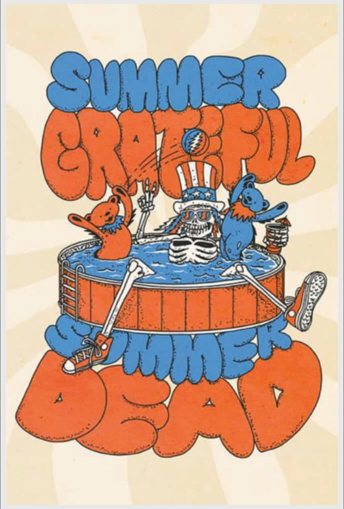 Grateful Dead Summer Dead Poster 24.5" x 36.5" - Laminated - Walmart.com