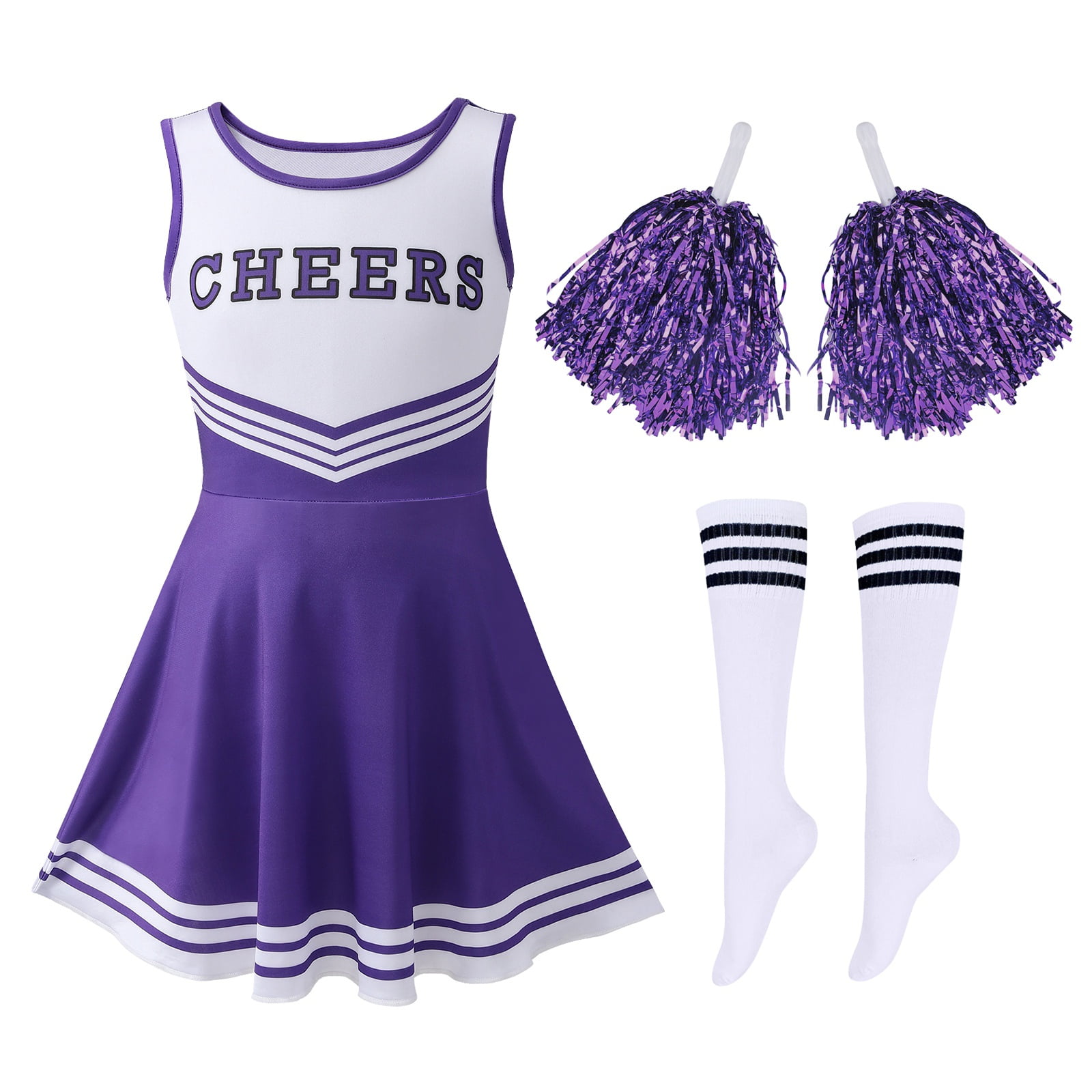 Girls Cheerleader Costumes Dresses Cheerleading Outfit Cheer Uniform