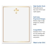 Golden Cross Faith Letter Papers - Set of 25, Religious stationery ...