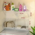 2 Pack Laundry Room Shelves, Wire Baskets with 8 Hooks, Over Washer and ...