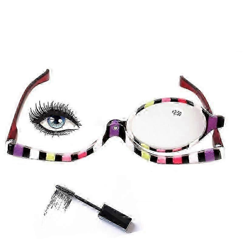 2 Pack Magnifying Makeup Glasses Eye Make Up Spectacles Flip Down Lens ...