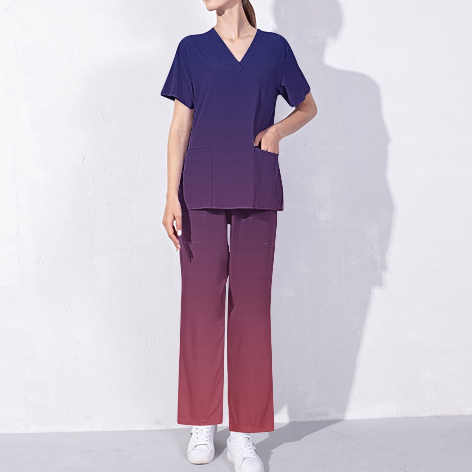 Click here for Pxlknzh Scrubs Medical Uniform Women Scrubs Set Gr... prices