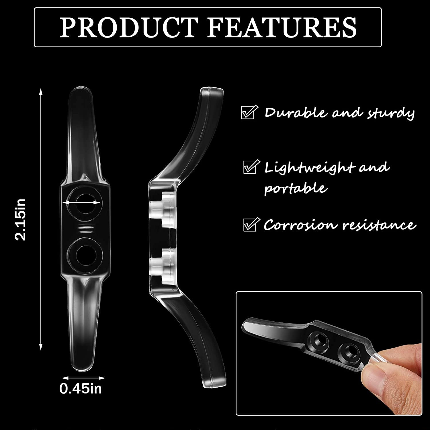20 Pieces Blind Cord Safety Cleat Blind Rope Cleat Window Cord Cleat ...