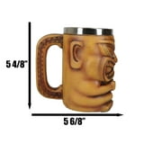 Large Exotic Tropical Hawaiian Luau Party Maori Faux Wooden Tiki Coffee ...