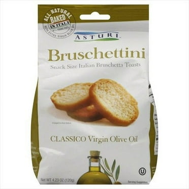 Asturi Bruschettini Classico Virgin Olive Oil Bruschetta Toasts, 4.23 ...
