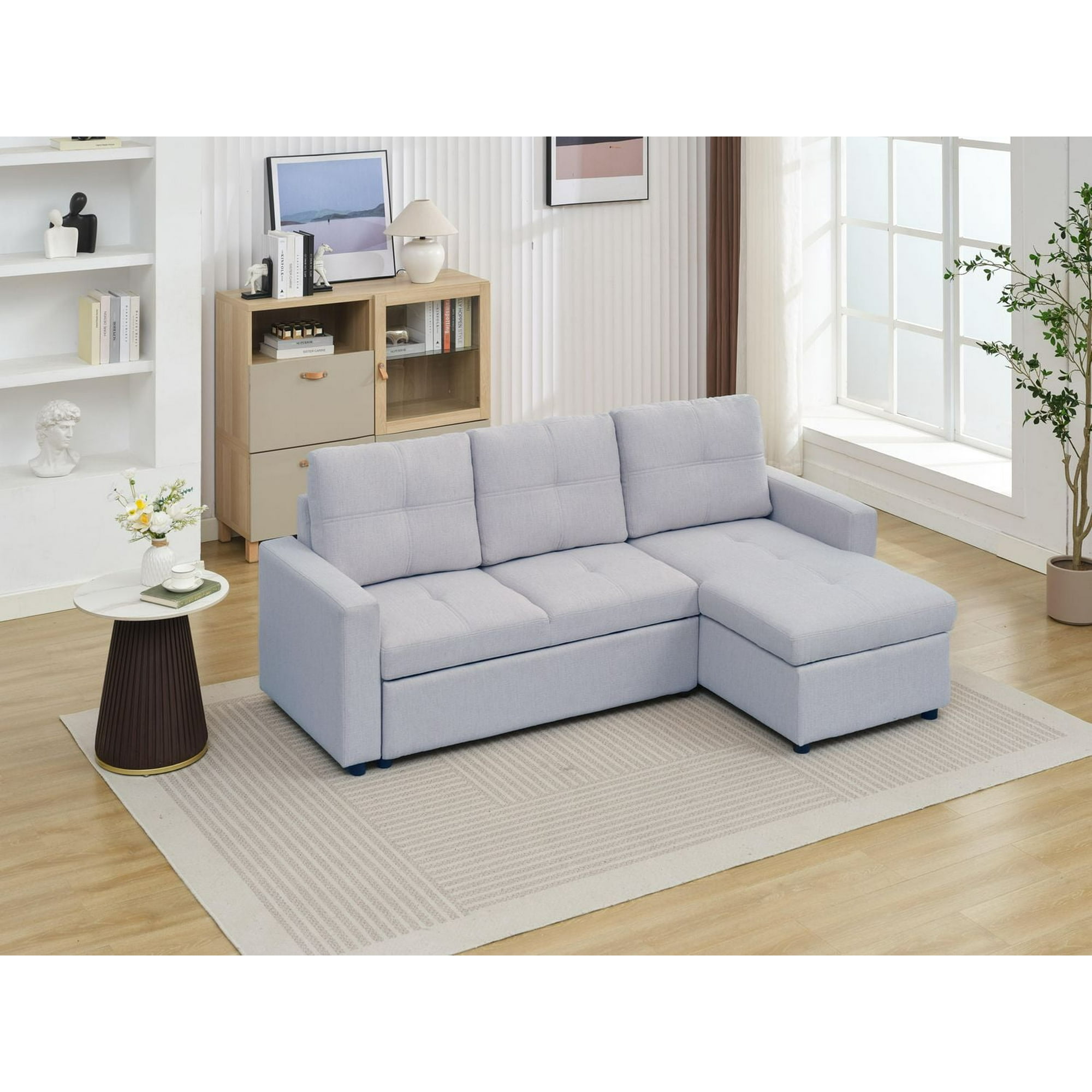 Click here for K-Living Jaxon Reversible Sectional/Sofa Bed In Gr... prices